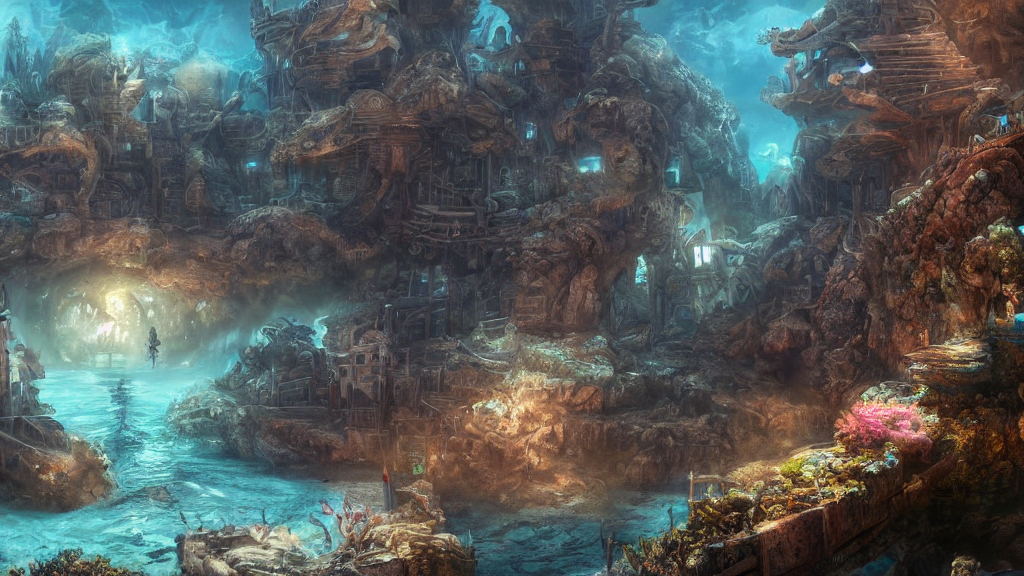 Hd Underwater City Wallpaper