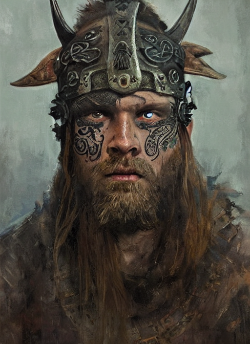 Traditional Viking Face Paint