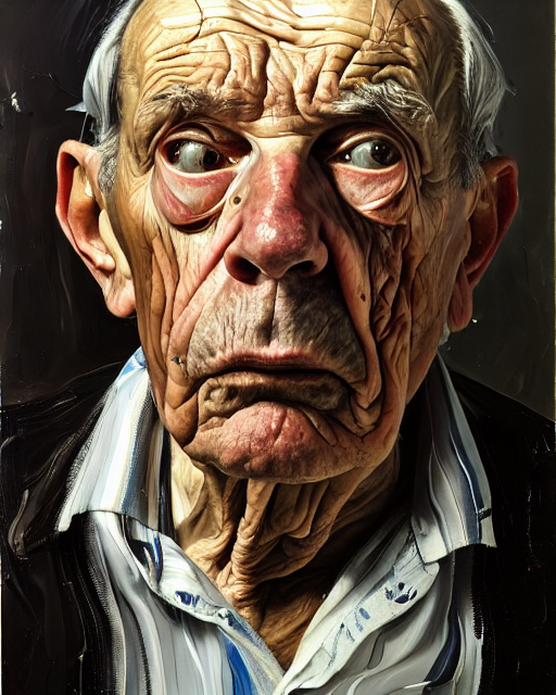 Old Man Face Painting