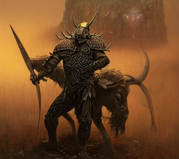 Ancient Minotaur Art Ancient Minotaur Art