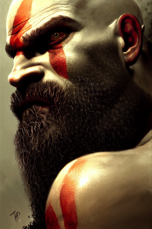 God Of War Kratos Face