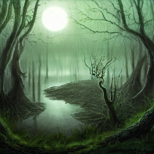 Dark Scary Forest Drawing