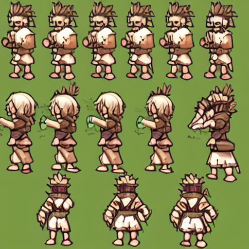 prompthunt: sprite sheet of ragnarok online mmorpg character, monk, art