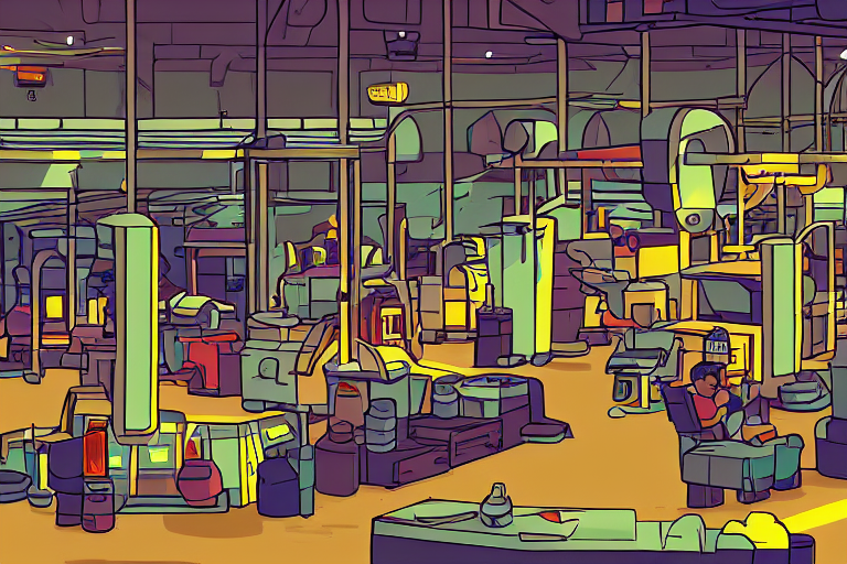 Factory Inside Illustration