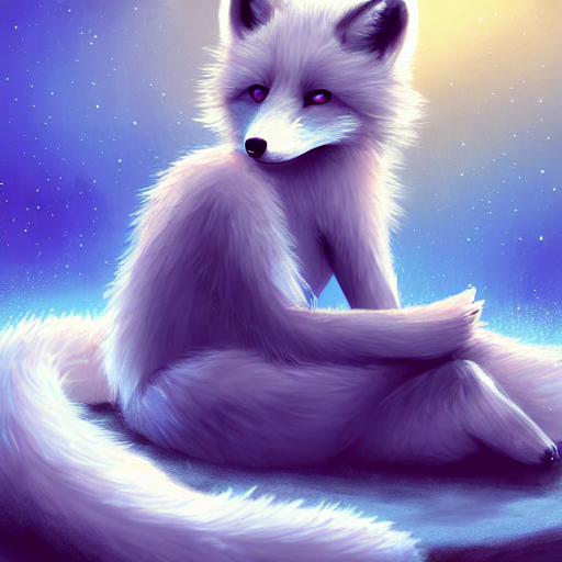 Anthro Arctic Fox Girl