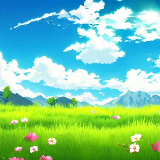 Anime Grass Background