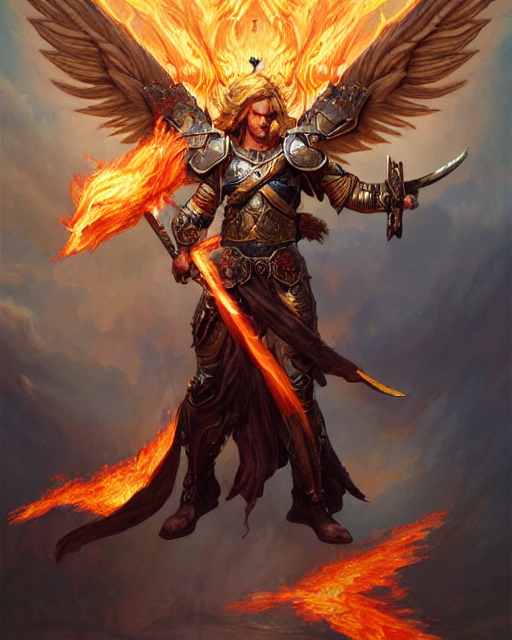Flaming Angel Warrior
