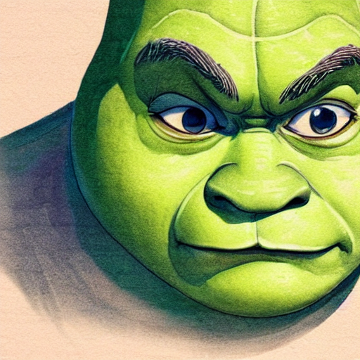 Shrek Face Drawing