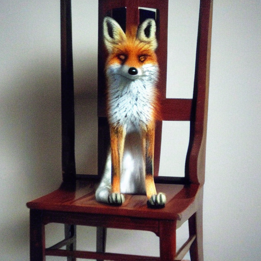 Fox Sitting On Chair