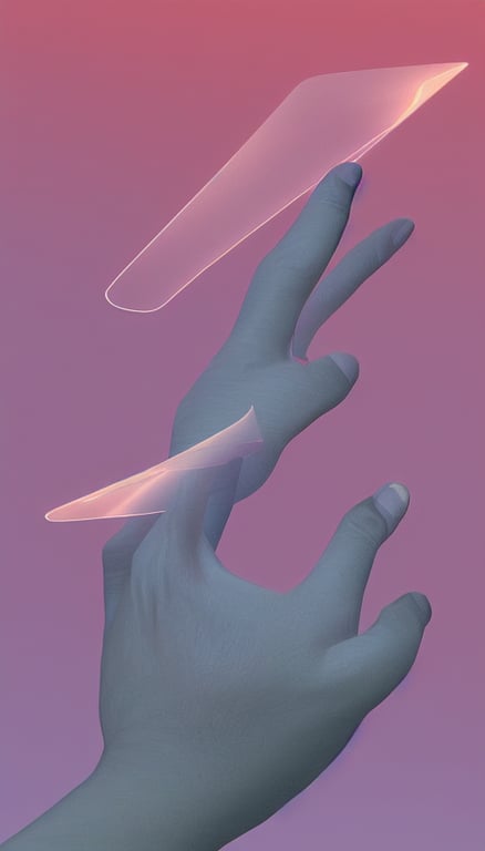 prompthunt: a first-person 8K view within a floating 3D VR hand ...