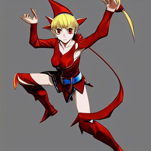 prompthunt: anime elf character doing an uppercut, action pose, dynamic ...