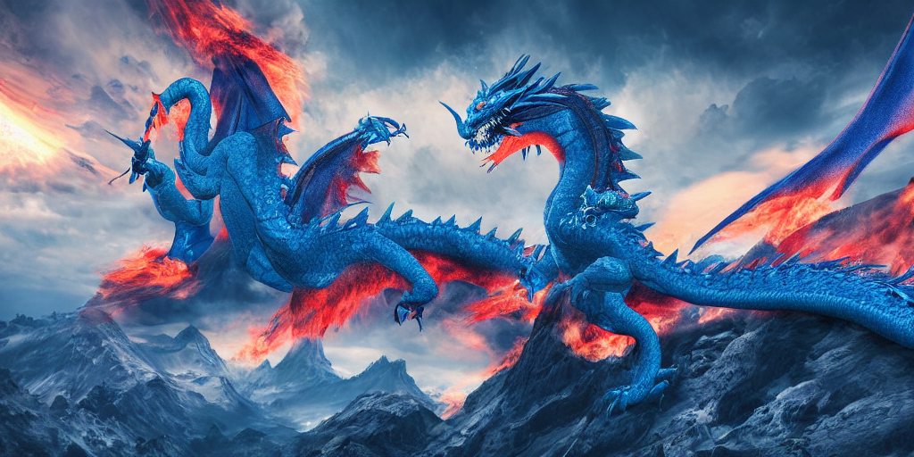 Blue Fire Dragon