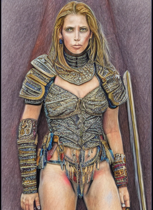 Female Warrior Drawings