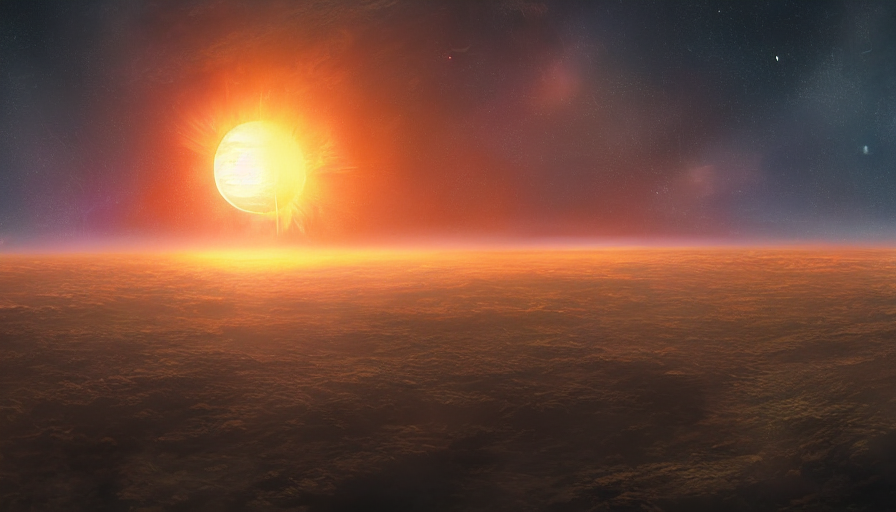 prompthunt: sun seen from earth, no man's sky, cinematic, digital art ...