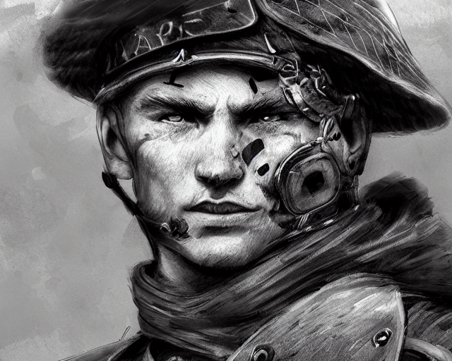 Soldier Drawing Face Realistic