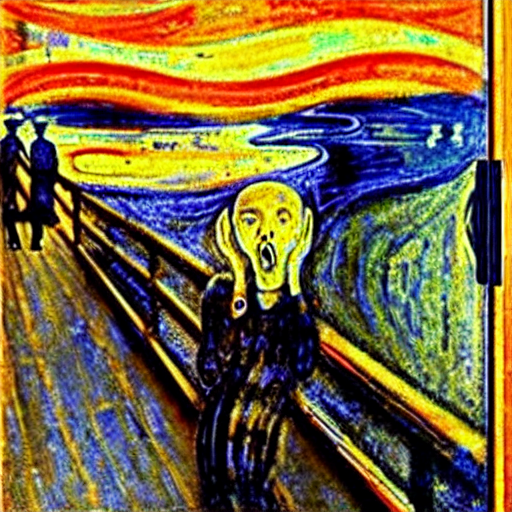 prompthunt: The Scream by Gustav Klimt,