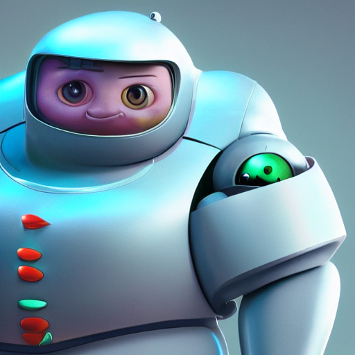 prompthunt: full body portrait of a fat robot painting canvas, high ...