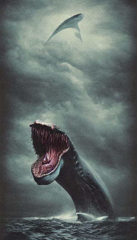 prompthunt: a color pentax photograph of a monstrous horror whale ...