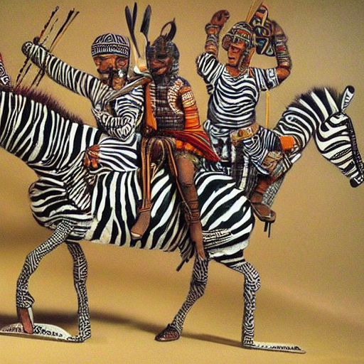 Riding Zebra In Africa