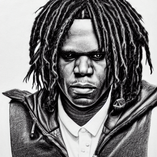 Chief Keef Black And White Drawing