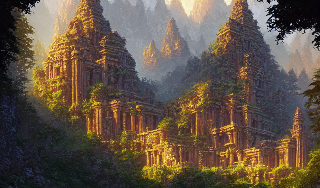 Fantasy Mountain Temple