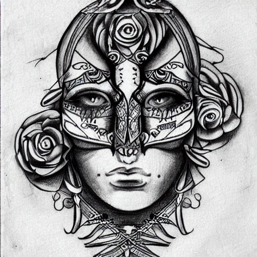 Masquerade Mask Tattoo Designs