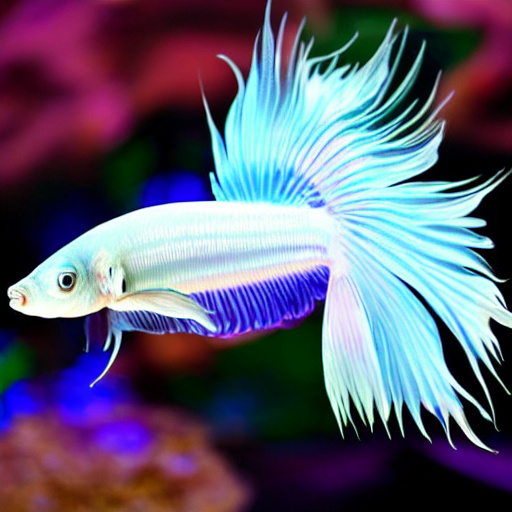 White Fighter Fish Wallpaper