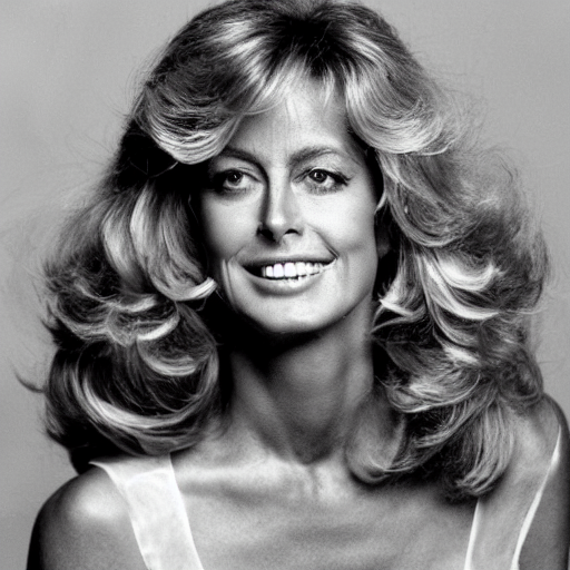 prompthunt: farrah fawcett at 80 years old, studio photography
