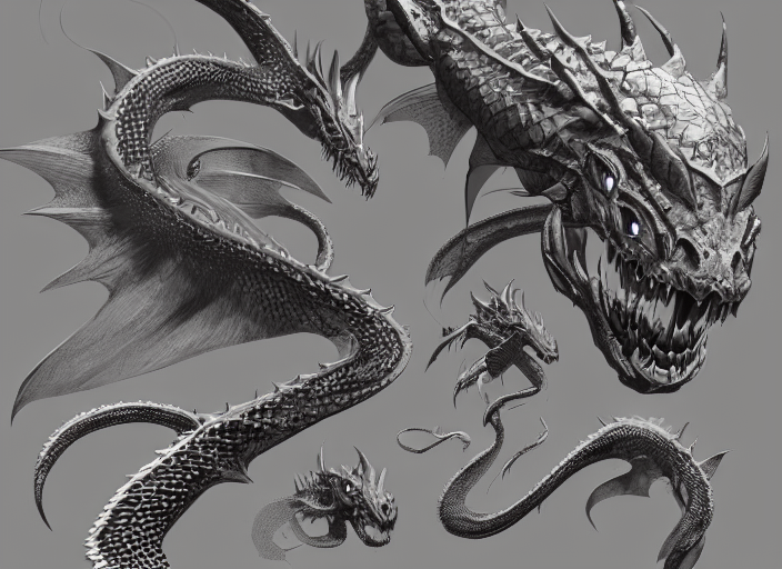 Dragon Fish Drawing
