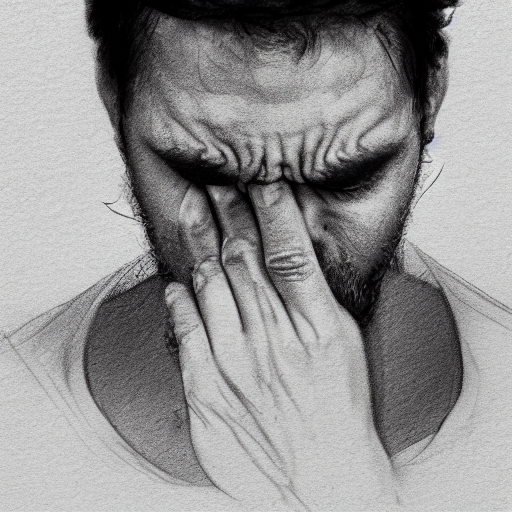 Sad Person Crying Drawing