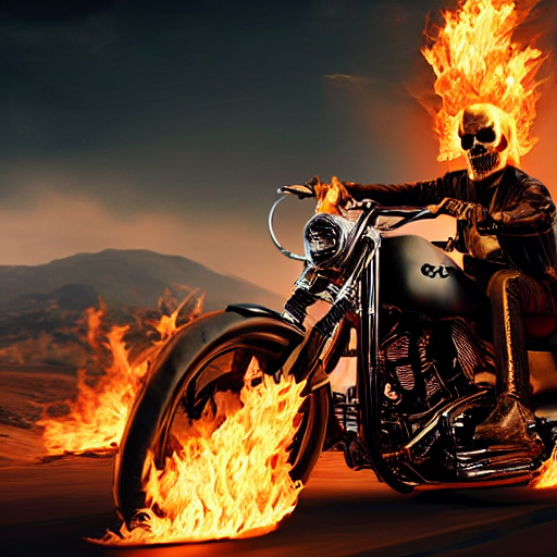 Ghost Rider Bike On Fire
