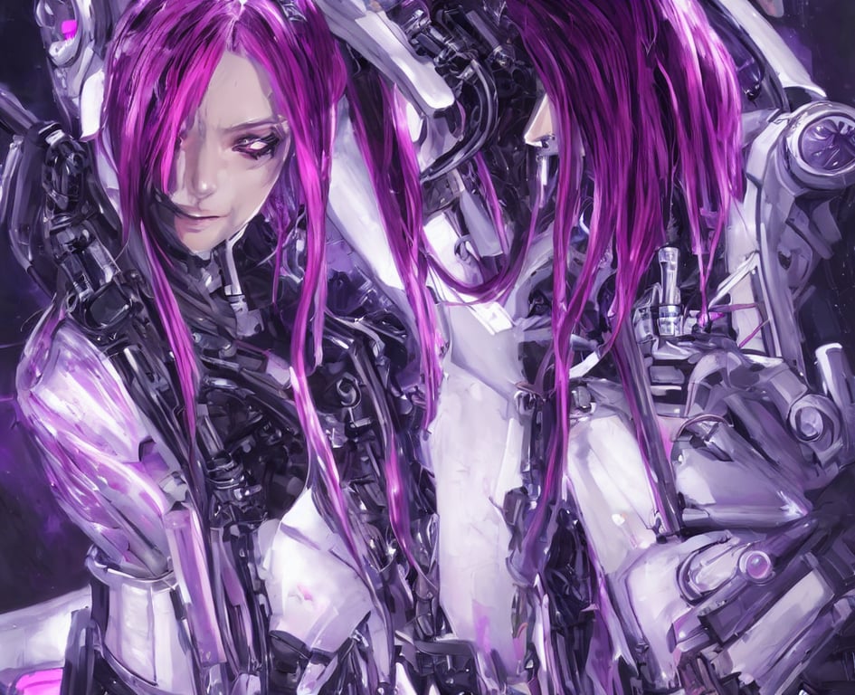 Anime Girl With Robot Arm