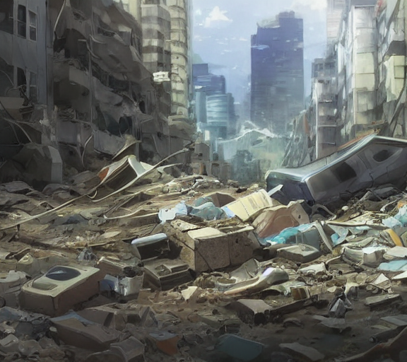Anime Ruined City