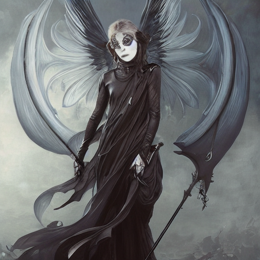 Grim Reaper With Wings Wallpaper