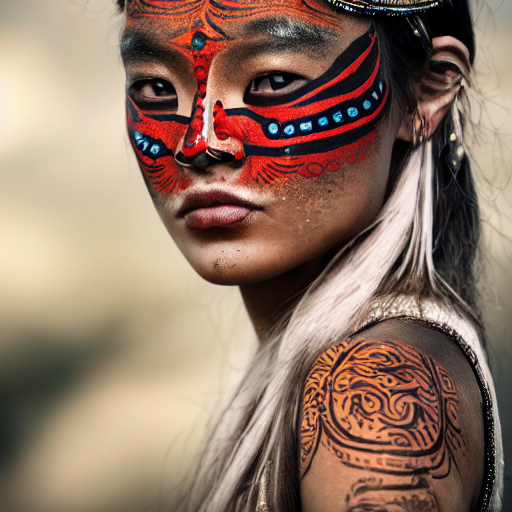 Female Tribal Face Paint