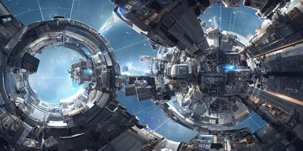 Beautiful Space Station Concept Art
