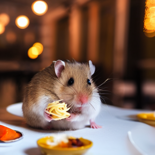 Hamster Eating Spaghetti
