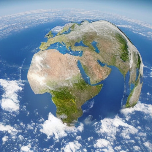 prompthunt: real shape of the earth seen from 7 0 0 0 0 0 ft high