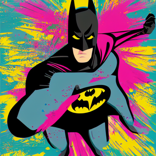 Batman Splatter Art