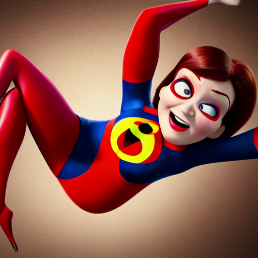 prompthunt: pixar render, the incredibles, christina hendricks as ...