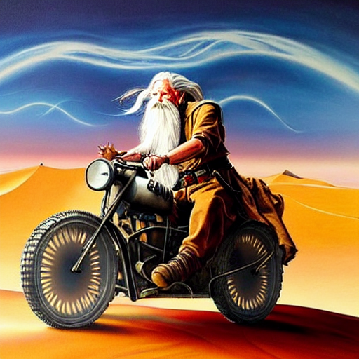 Dieselpunk Motorcycle Art