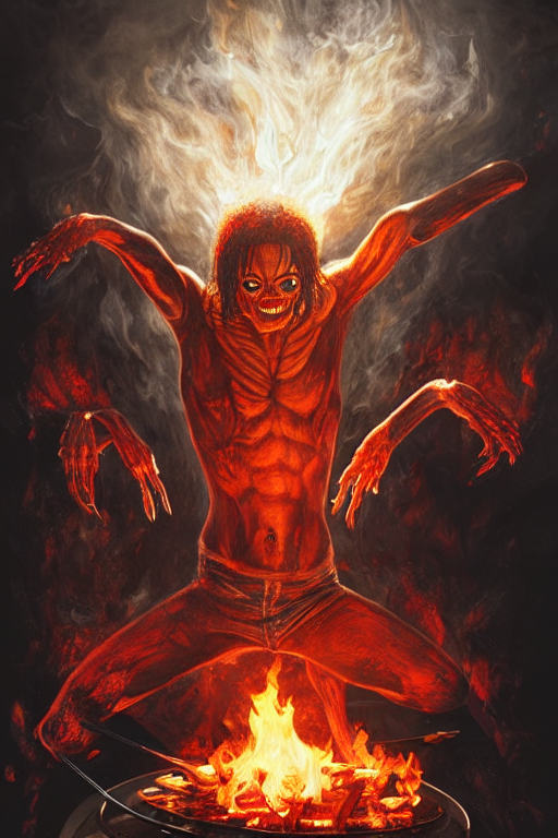 Michael Jackson In Hell Fire
