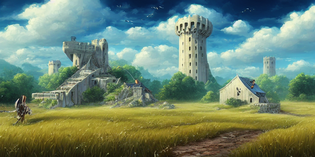 prompthunt: A intricate fantasy landscape of beautiful plains with blue ...