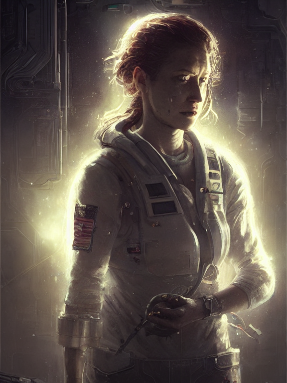 Female Scientist Art