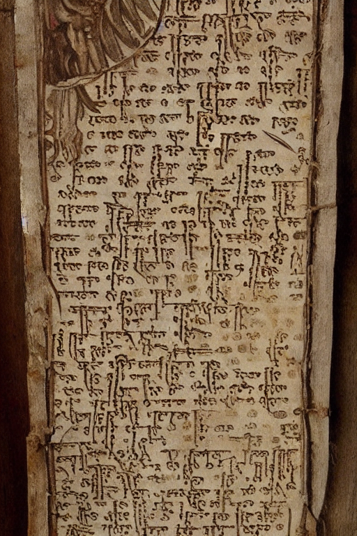 Ancient Parchment Writing