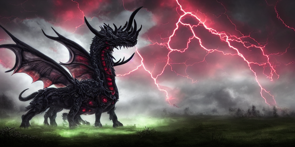 Black Lightning Dragon Wallpaper
