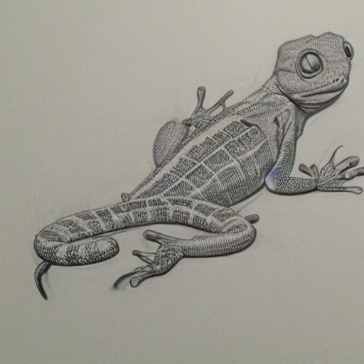 Gecko Drawing Outline