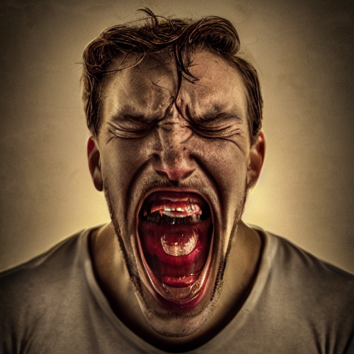 Man Screaming In Pain