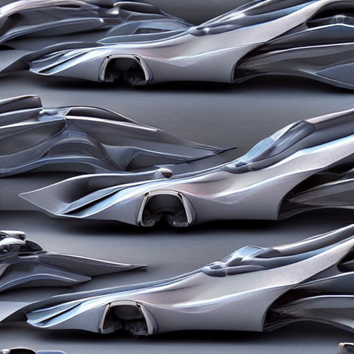 prompthunt: A seamless pattern of sci-fi organic zaha hadid car ash ...