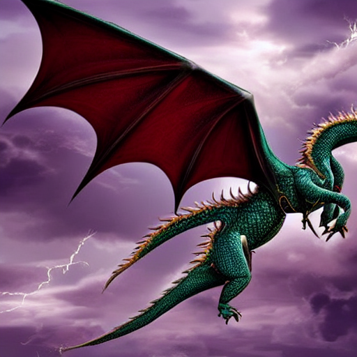 Realistic Dragon Flying